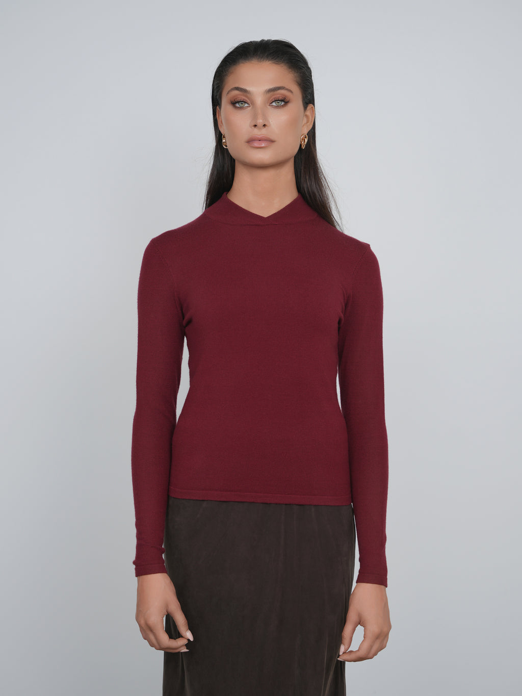 Point Knit Mandarin Top – The Gallery Collection