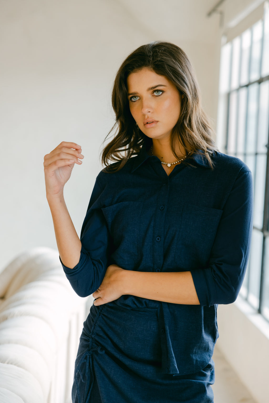 point linen blouse – The Gallery Collection